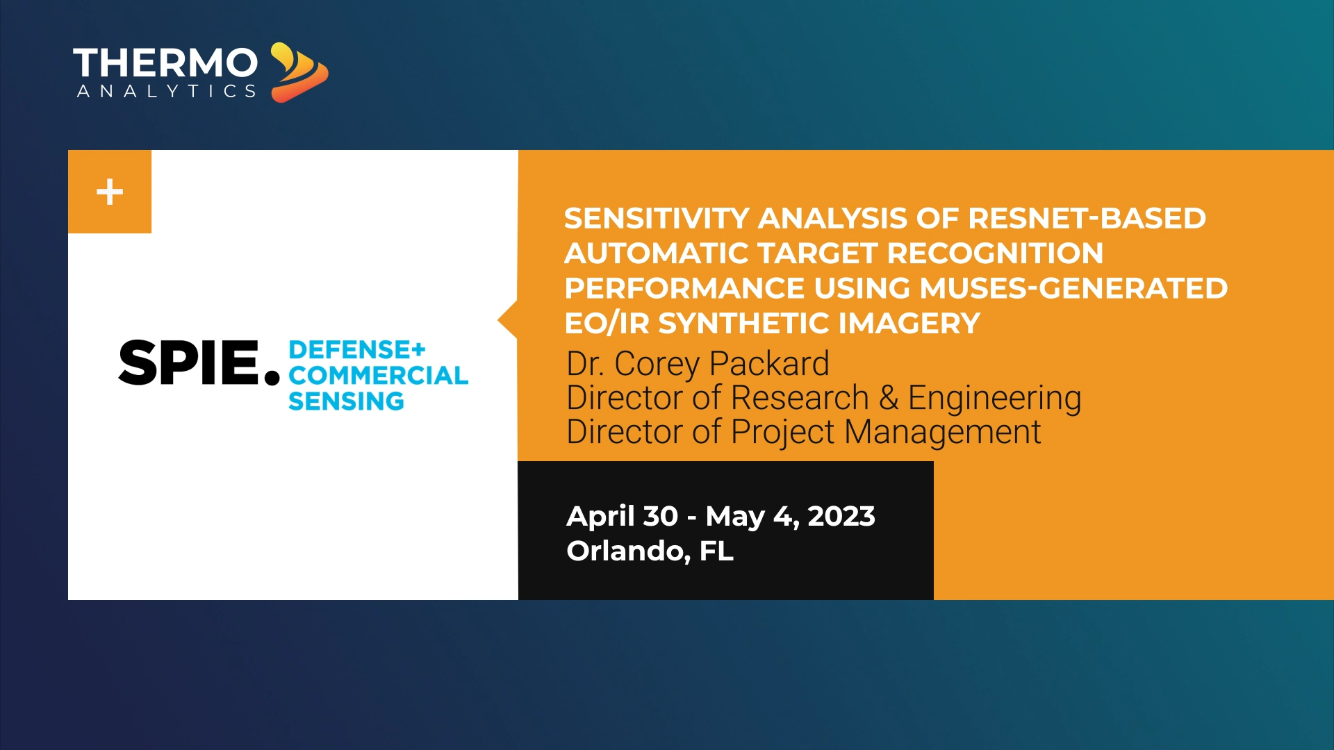 TAI Presenting at SPIE Defense + Commercial Sensing Conference ...